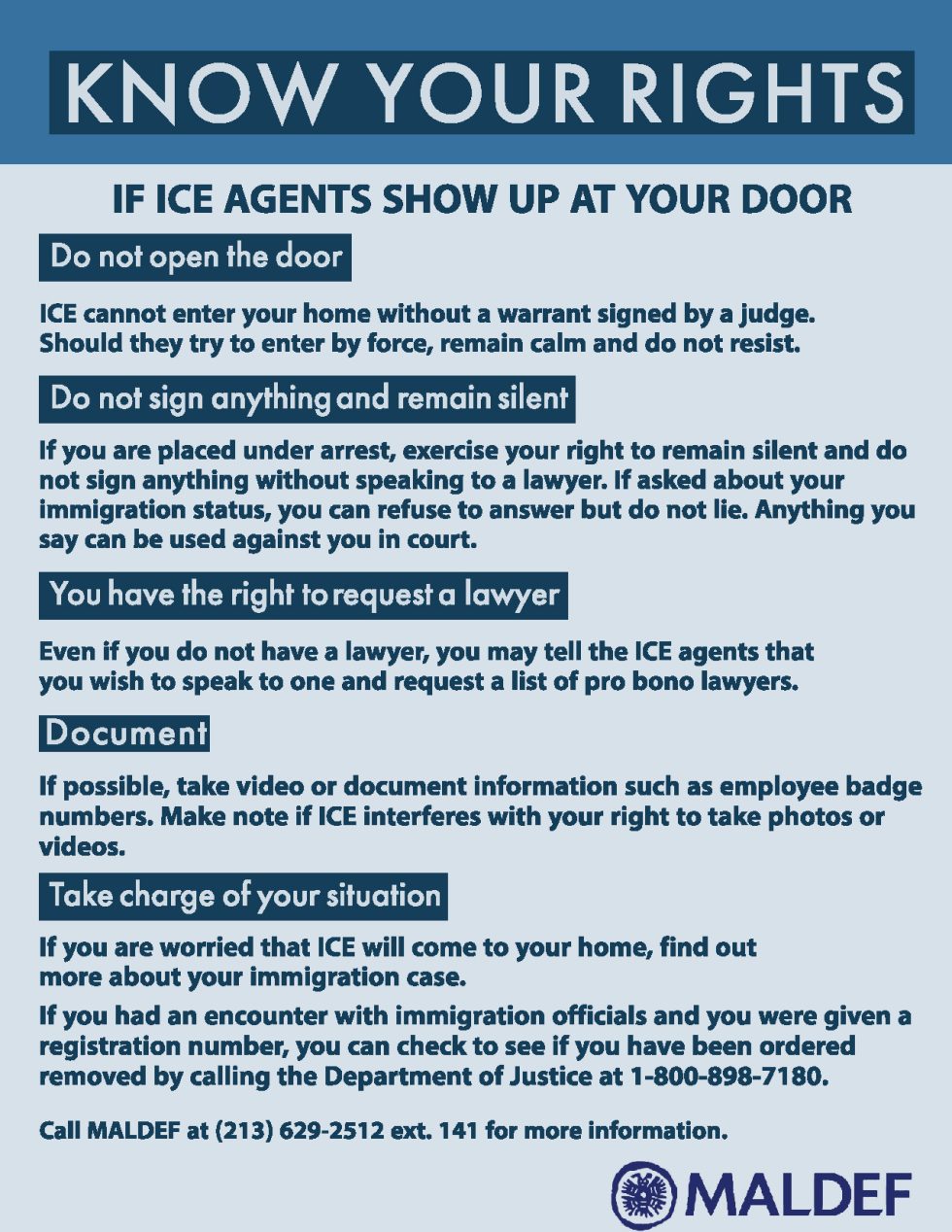 Know Your Rights - MALDEF