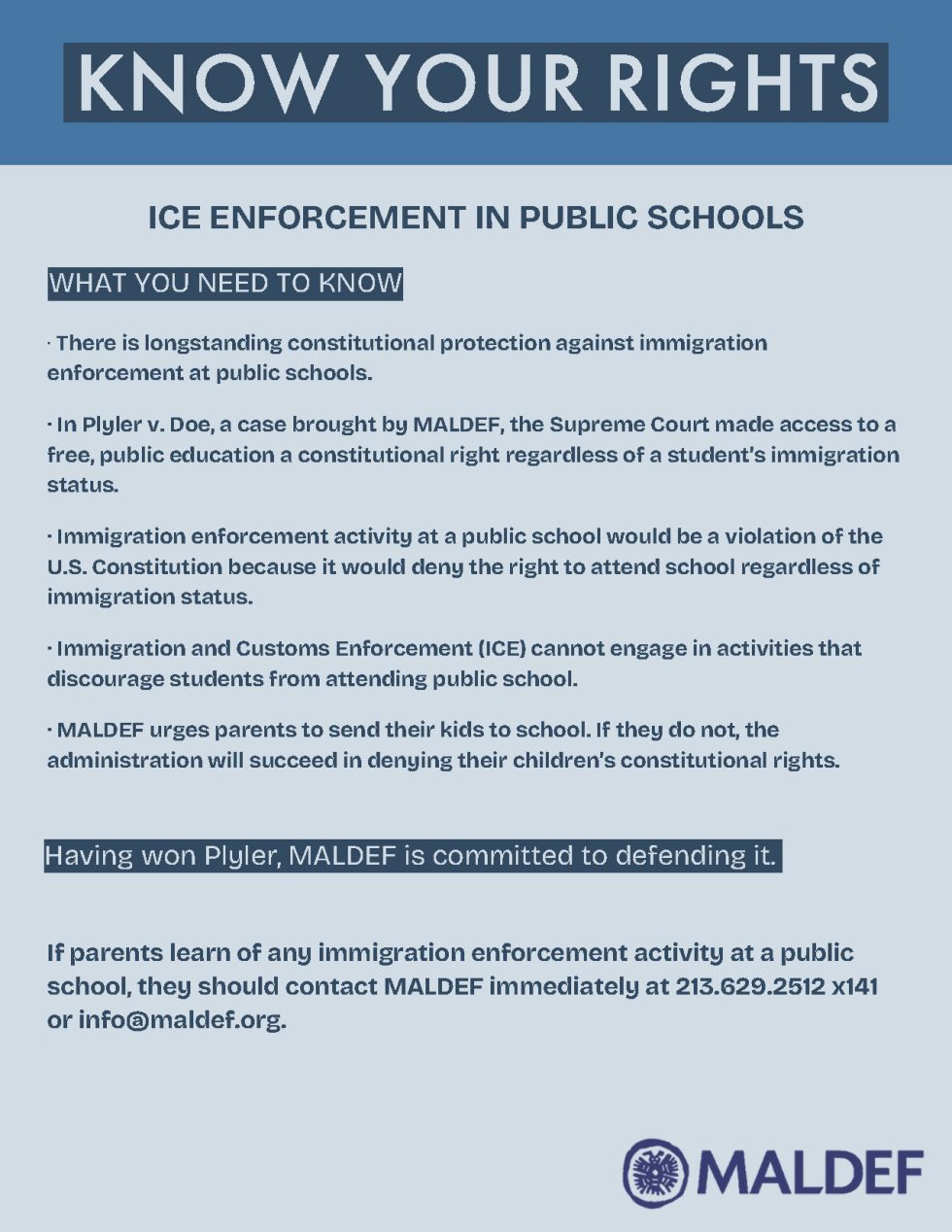 Know Your Rights - MALDEF