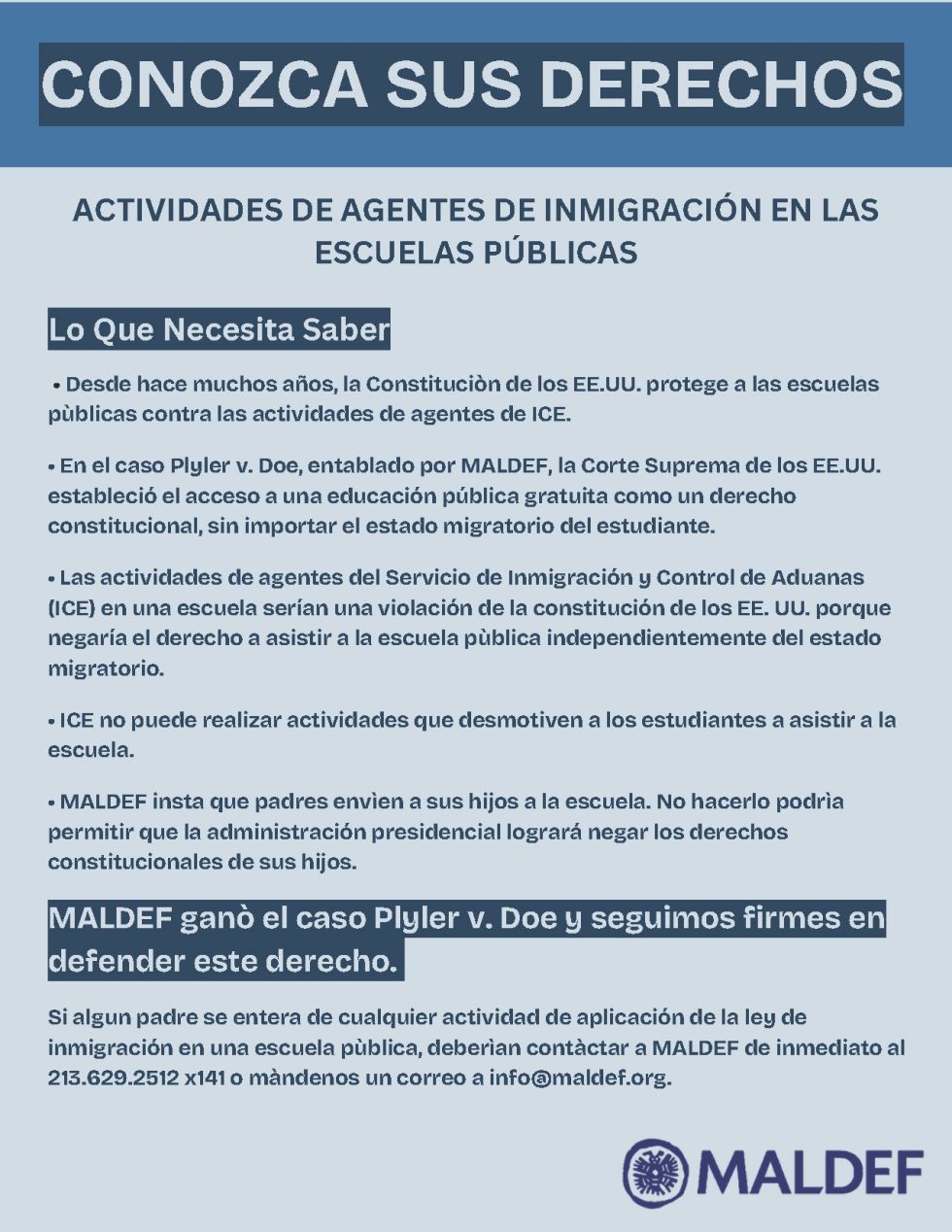 Know Your Rights - MALDEF